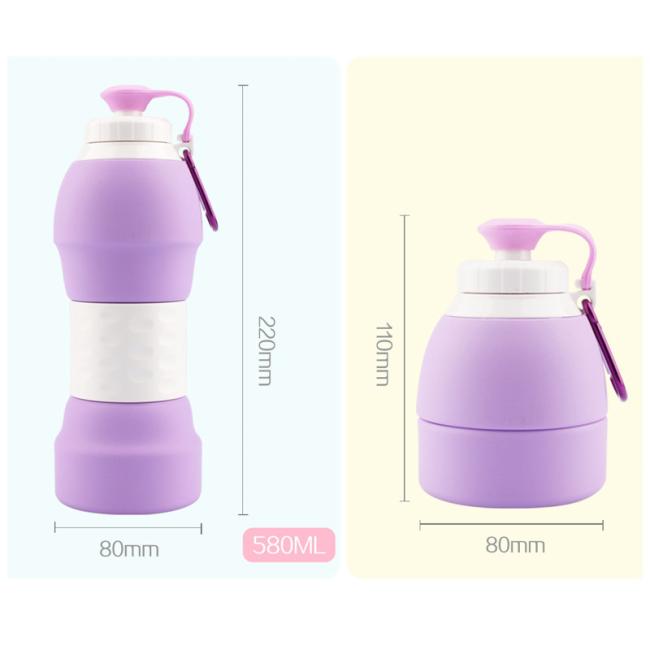 580ml Silicone Collapsible Bottle - usage demonstration