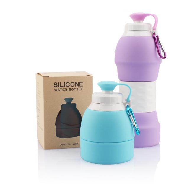 580ml Silicone Collapsible Bottle - color options
