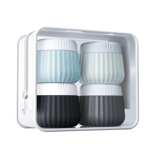 30ml travel toiletry container showing fashion stripe design