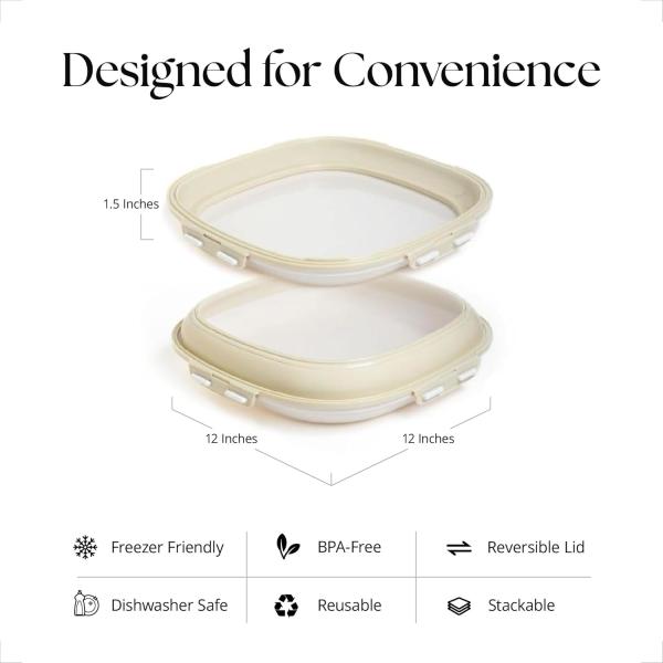 Quality Square Silicone Food Tray BPA Free Reusable Stackable for Kitchen Vegetable for sale