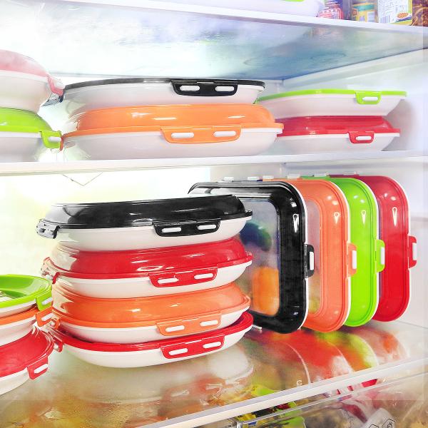 Quality Square Silicone Food Tray BPA Free Reusable Stackable for Kitchen Vegetable for sale