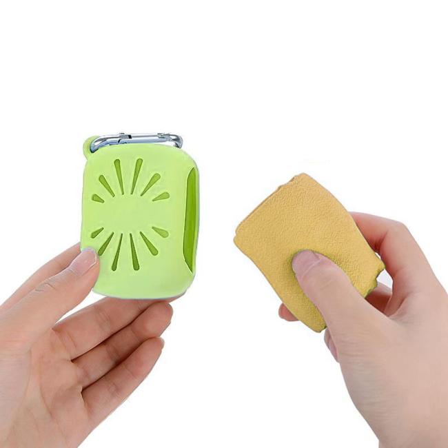 Quick drying microfiber towel in use