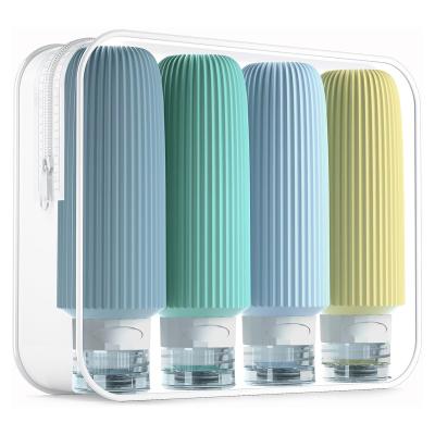 China Leak Proof Refill Plastic Silicone Travel Bottle Kit for Toiletries 6oz 177ml for sale