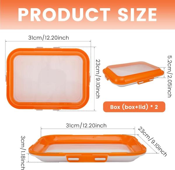 Quality Stackable Food Preservation Tray BPA Free Reusable Rectangular Shape for sale