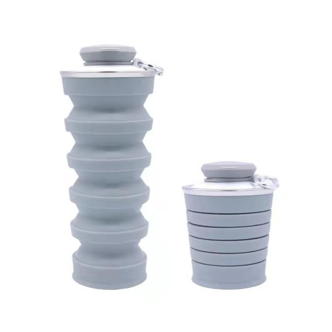 500ml Silicone Collapsible Bottle showing folded state