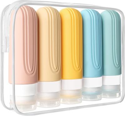 China 3oz Leak Proof Silicone Travel Bottle Set for Toieltries for sale