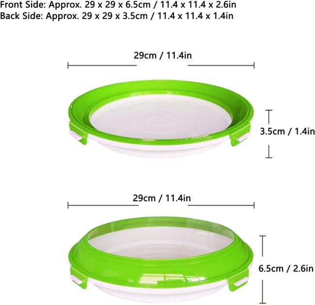 Food tray side view
