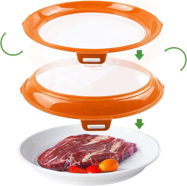 Close-up of food tray lid