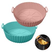 Quality OEM Customized Silicone Air Fryer Liner Reusable 8 Inch for sale