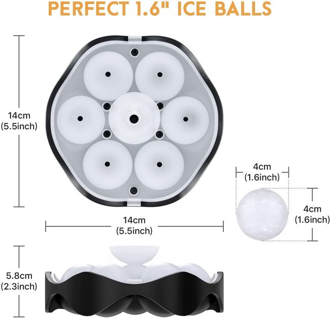 Ice cube maker with funnel design