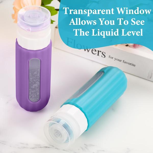 Quality PP Silicone Travel Bottle Set 3oz/90ml With Clear Window for sale