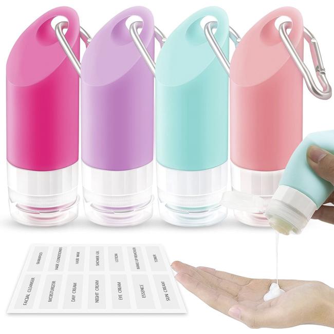 58ml Silicone Travel Bottles - wide mouth design