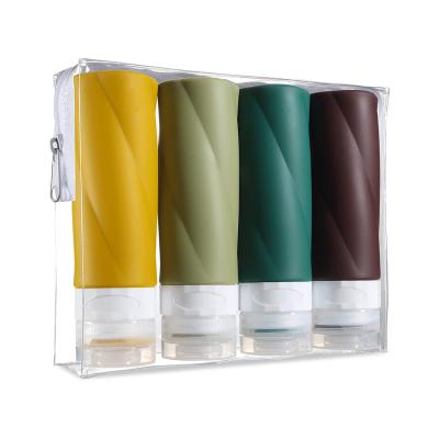 China Braid Shape Refill Squeeze Silicone Travel Bottles 90ml For Toiletries for sale