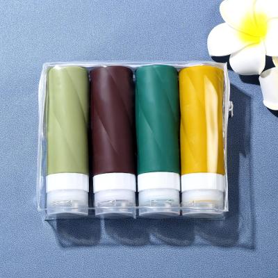 Cina Forma di treccia Riempimento Squeeze Bottiglie di viaggio in silicone 90ml Per articoli da bagno in vendita