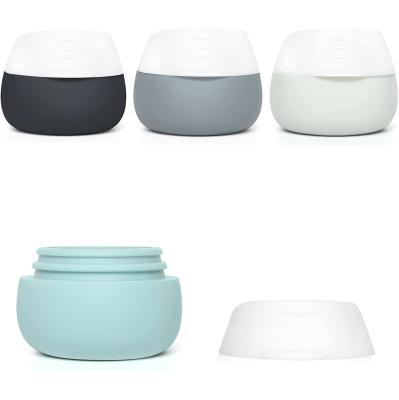China Travel Accessories Women Jar with Lid for Cosmetic Makeup Face Cream Case ,20ml Leak-proof Silicone Travel Container Jar for sale