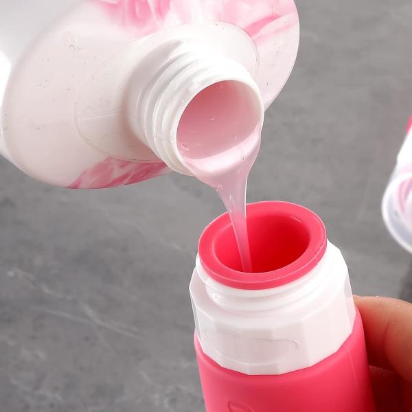 Quality Red Color Refillable Silicone Travel Bottle Set 3Oz For Toiletries for sale