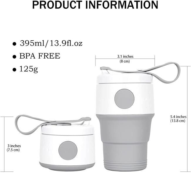 Silicone cup in use with drink