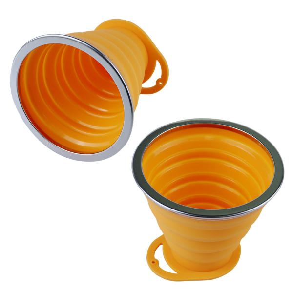 Quality Space Saving Folding Silicone Cup BPA Free Collapsible Water Cup 270ml for sale