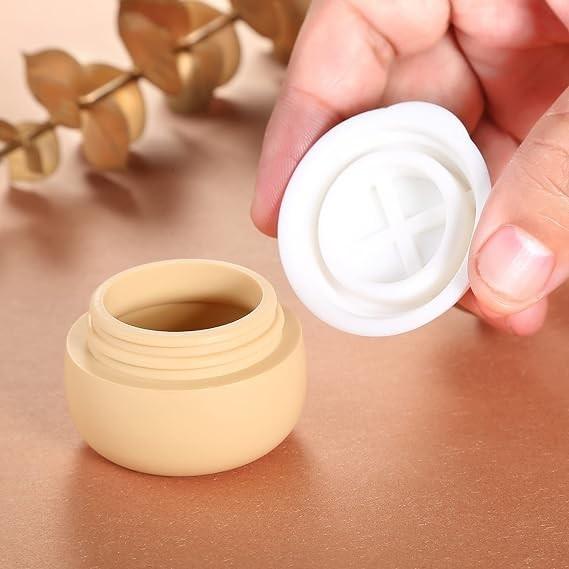 Quality Round Apricot Gemice Silicone Cosmetic Container Leakproof 20ml for sale