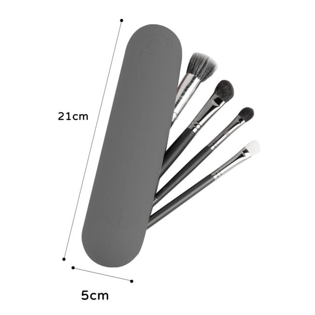 Custom silicone cosmetic bag showing interior