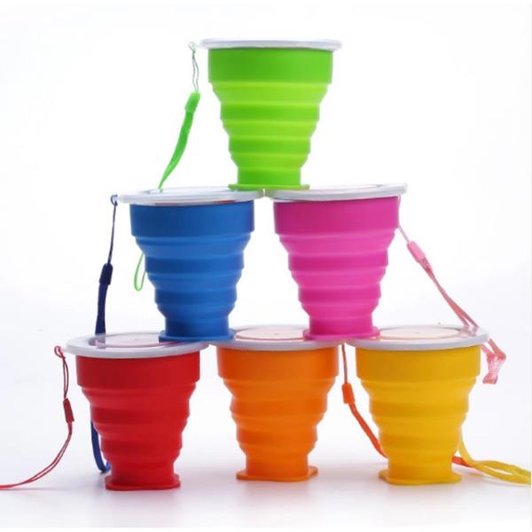 Quality OEM ODM Silicone Foldable Cup Portable Coffee Travel Cups 200ml for sale
