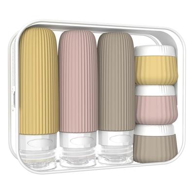 China Portable TSA Approval Leak Proof Silicone Travel Toiletry Bottles Set 6 Pack BPA Free for sale