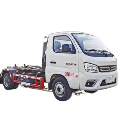 China Mini Version FOTON 4x2 Compactor Garbage Truck Hook Lift 5 Tons Euro 4 Customized for sale