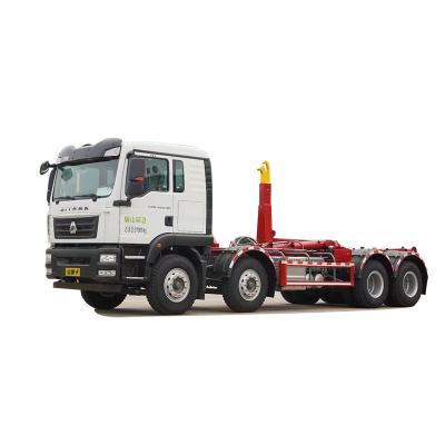 China Sinotruk Large Capacity Hook Lift Garbage Truck Heavy Duty Garbage Transport Truck 8x4 for sale