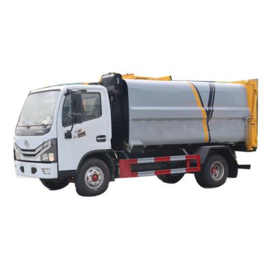 China 4x2 Drive 6CBM Dongfeng Waste Compactor Truck With Back Mounted Bucket for sale