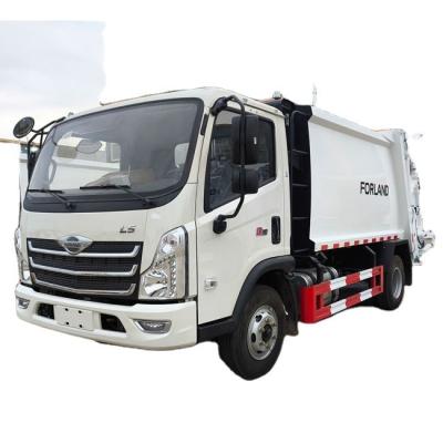 China Cheap Price 4x2  8CBM Compactor Garbage Truck With Sidecar Hitch Bucket for City Road for sale