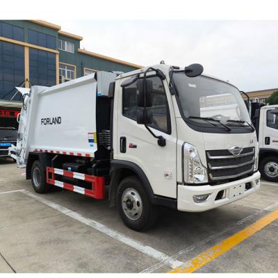 China Cheap Price 4x2  8CBM Compactor Garbage Truck With Sidecar Hitch Bucket for City Road for sale