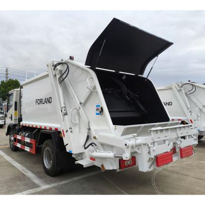 China Cheap Price 4x2  8CBM Compactor Garbage Truck With Sidecar Hitch Bucket for City Road for sale