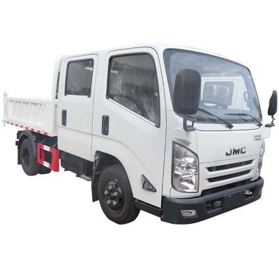 China Cheaper Price Mini Small JMC Carrying Plus Double Row Cabin Tipper Truck 4 Tons Dump Car for Sales for sale