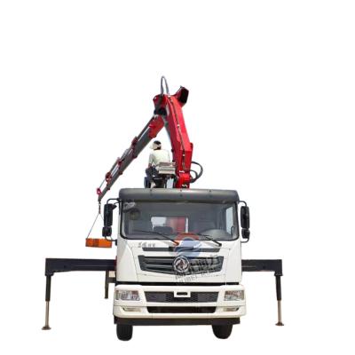 Китай ДОНГФЕНГ Д9 грузовой грузовик с 10-тонным складной ручной краном грузовик с монтированным краном грузовик для подъема продается