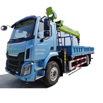 중국 핫 4x2 12톤 크레인 트럭 장착 220 HP 끌기 크레인 장착 트럭 18M 리프팅 높이 판매용
