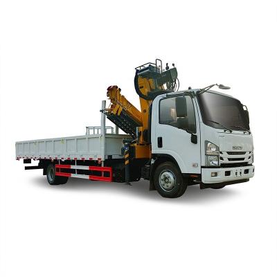 China Japan 2 Tons 3.2 Tons SQZ32 SQZ38 Folding Arm Cargo Mounted Crane ISUZU 4x2 ELF Crane Truck Mounted for sale