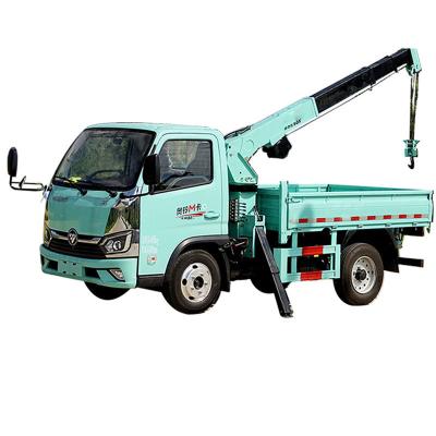 China China Brand New 4x2 Staight Boom Crane Mini 1 Ton Truck Mounted Crane for sale