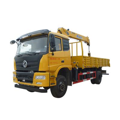 China Good Price Dongfeng New Left Hand Drive 4x4 off Road Used in Mountain Truck Mounted Crane 10ton for sale