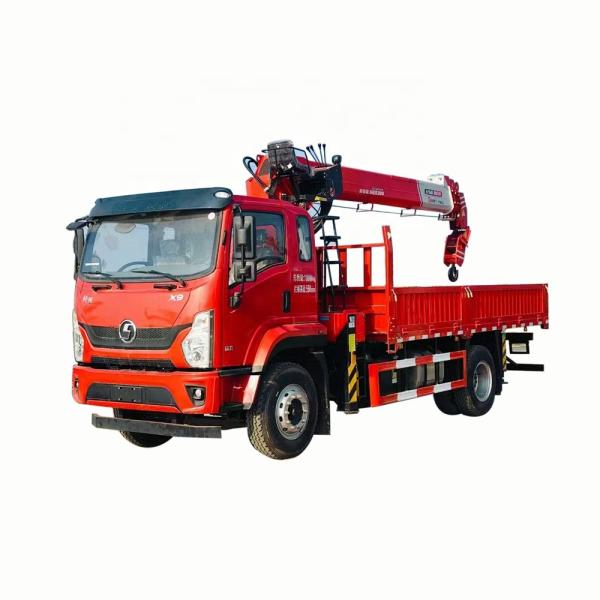 Quality Shacman 4x2 Crane Truck With Telescopic Arm 4 Section 8 Tons Vehicle Mounted Crane for sale
