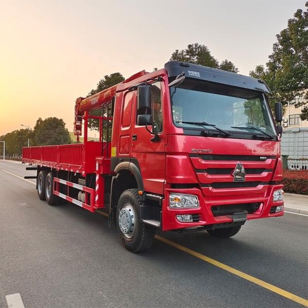 Quality SQS250 SQS300 SINOTRUK HOWO 6x4 Truck With Crane 10 Ton 15.6 Meters for sale