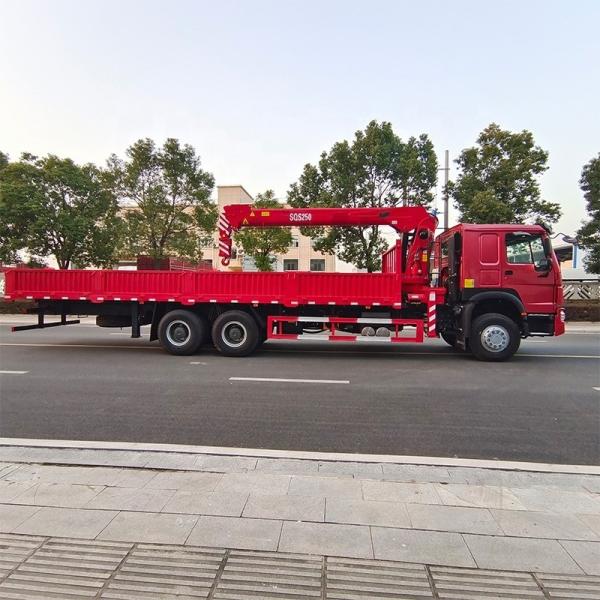 Quality SQS250 SQS300 SINOTRUK HOWO 6x4 Truck With Crane 10 Ton 15.6 Meters for sale