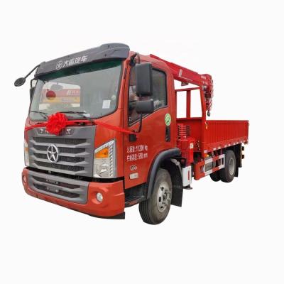 China DAYUN Telescopic Boom Crane Truck Mounted 4 Tons Folding Crane for sale