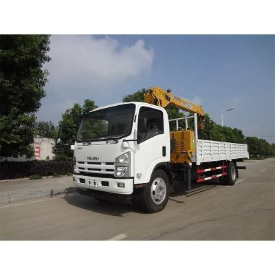 Chine ISUZU 4x2 5 tonnes Cran monté sur un camion Transport logistique à rangée unique à vendre