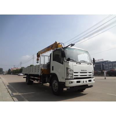 Chine ISUZU 4x2 5 tonnes Cran monté sur un camion Transport logistique à rangée unique à vendre