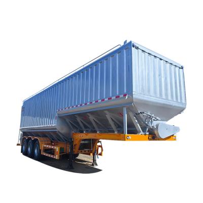 China China large capacity 61CBM animal feed transport bulk feed truck bulk truck feeds trailer for sale
