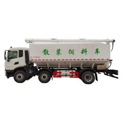China Customized 6x2 Dongfeng 16-17 Tons Bulk Extruded Feed Truck 30-35cbm Bulk Feed Truck for sale