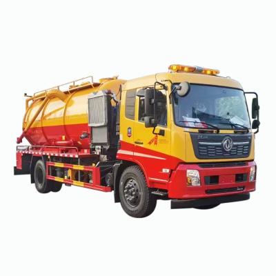 China Factory Direct Selling Low-priced Dongfeng Sewage Suction Truck   Vacuum Truck   High-pressure Sewer Flushing Vehicle for sale