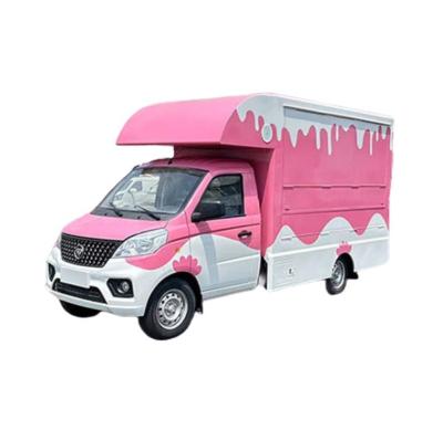 China Foton 115 Horsepower 1.5L Displacement 5 Speed Gearbox Ice Cream Vending Truck Cake Dessert Vending Machine Advertising Truck for sale