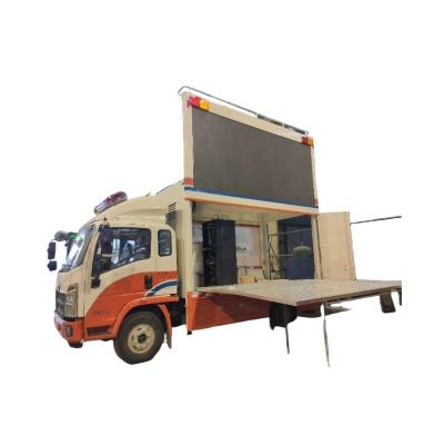China HOWO  5ton 585*350*316cm Cummins  3.8L LED Lifting Screen Sino-German Joint Venture Generator Advertising Truck for sale