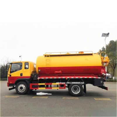 Cina Autocarri di pulizia ad alta pressione FAW 4x2, autocarro aspiratore fognario 12000-14000 litri in vendita